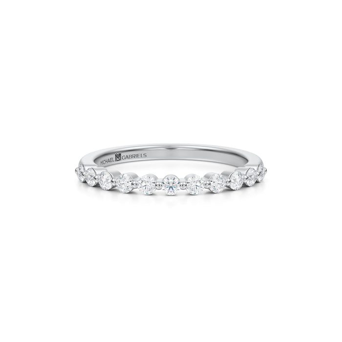 Single Shared Prong Diamond Ring